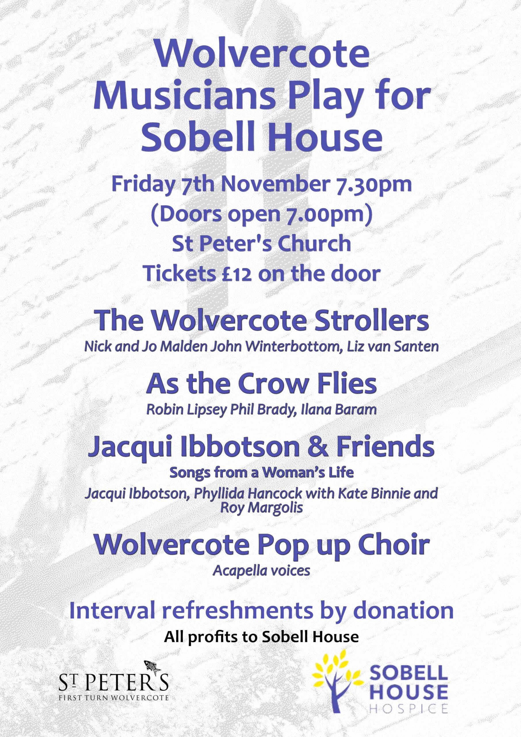 Wolvercote Musicians Play for Sobell House 7th November at St Peter's ...